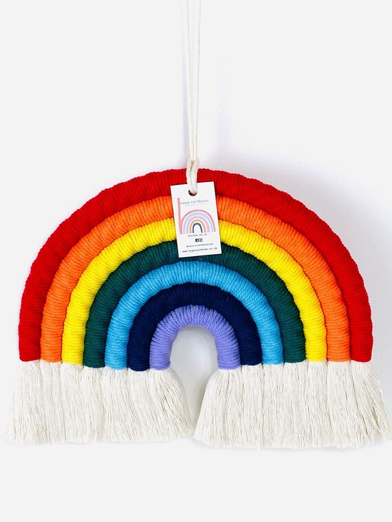 Extra Large Rainbow Wall Hanging Macrame Nursery Decoration | Etsy