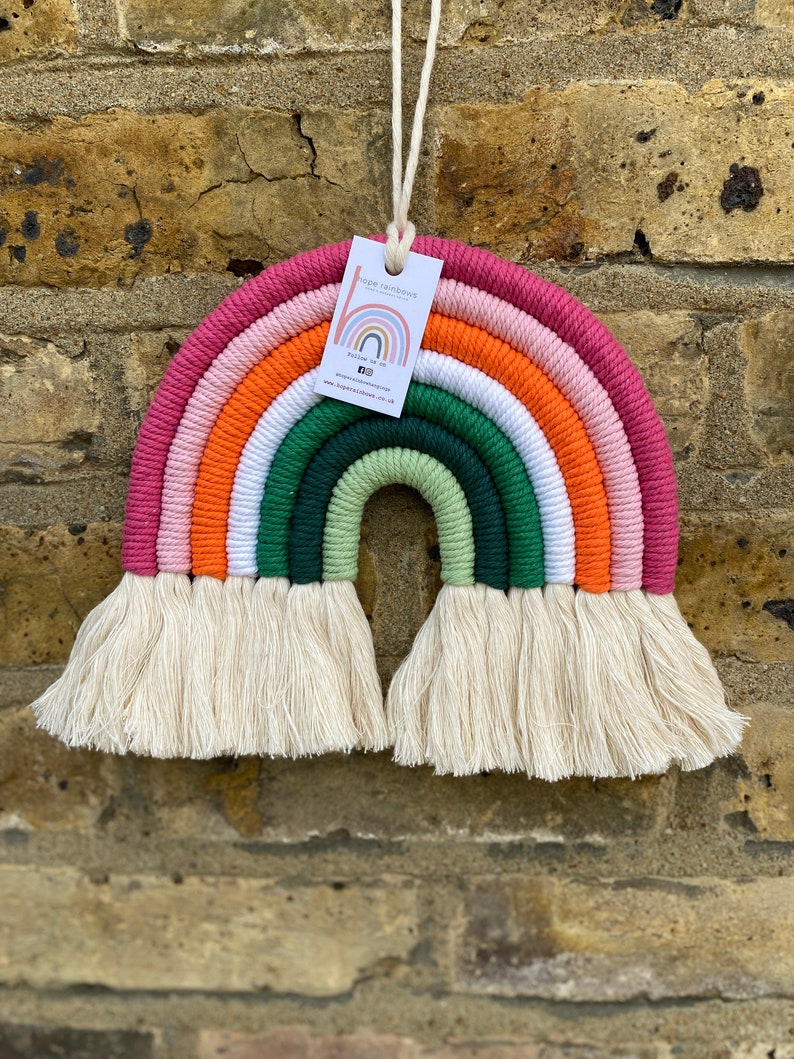 Rainbow Wall Hanging Nursery Decoration Macrame Boho Decor Baby Shower ...