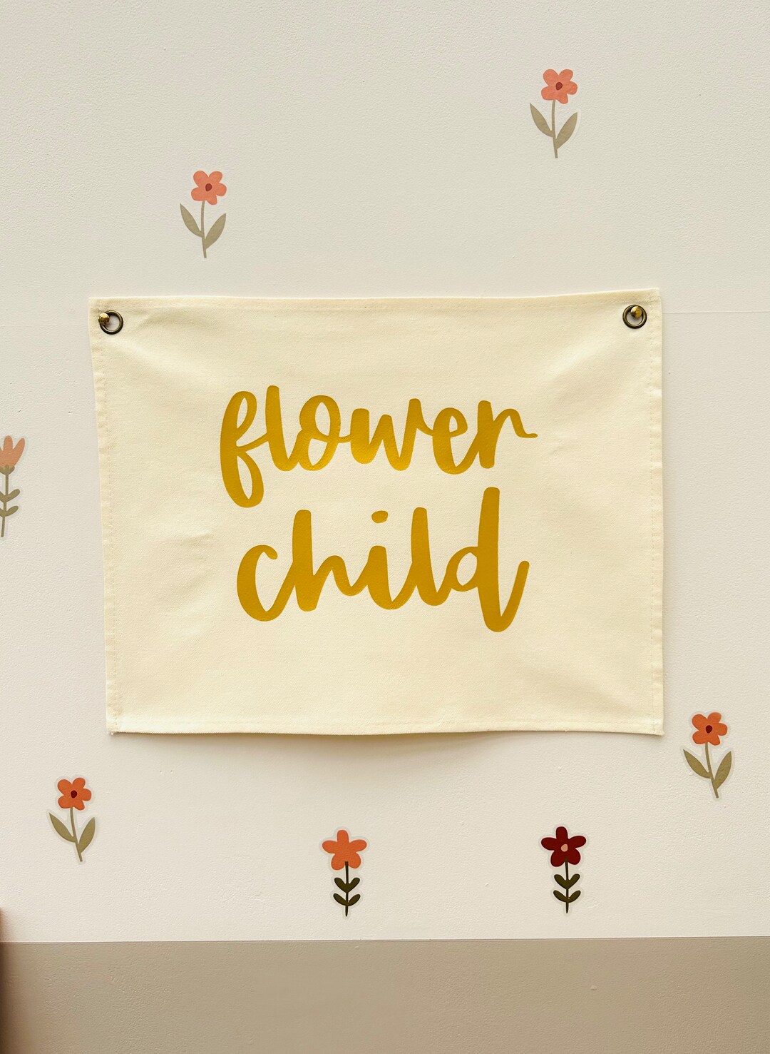 Flower Child Banner Kids Room Flag Nursery Decor - Etsy