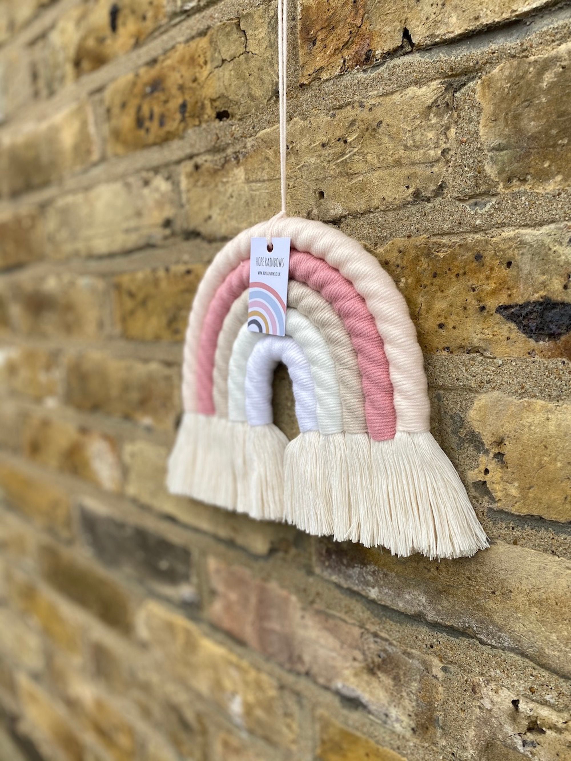 Rainbow Macrame Wall Hanging Decoration Tapestry Weaving Nursery ...