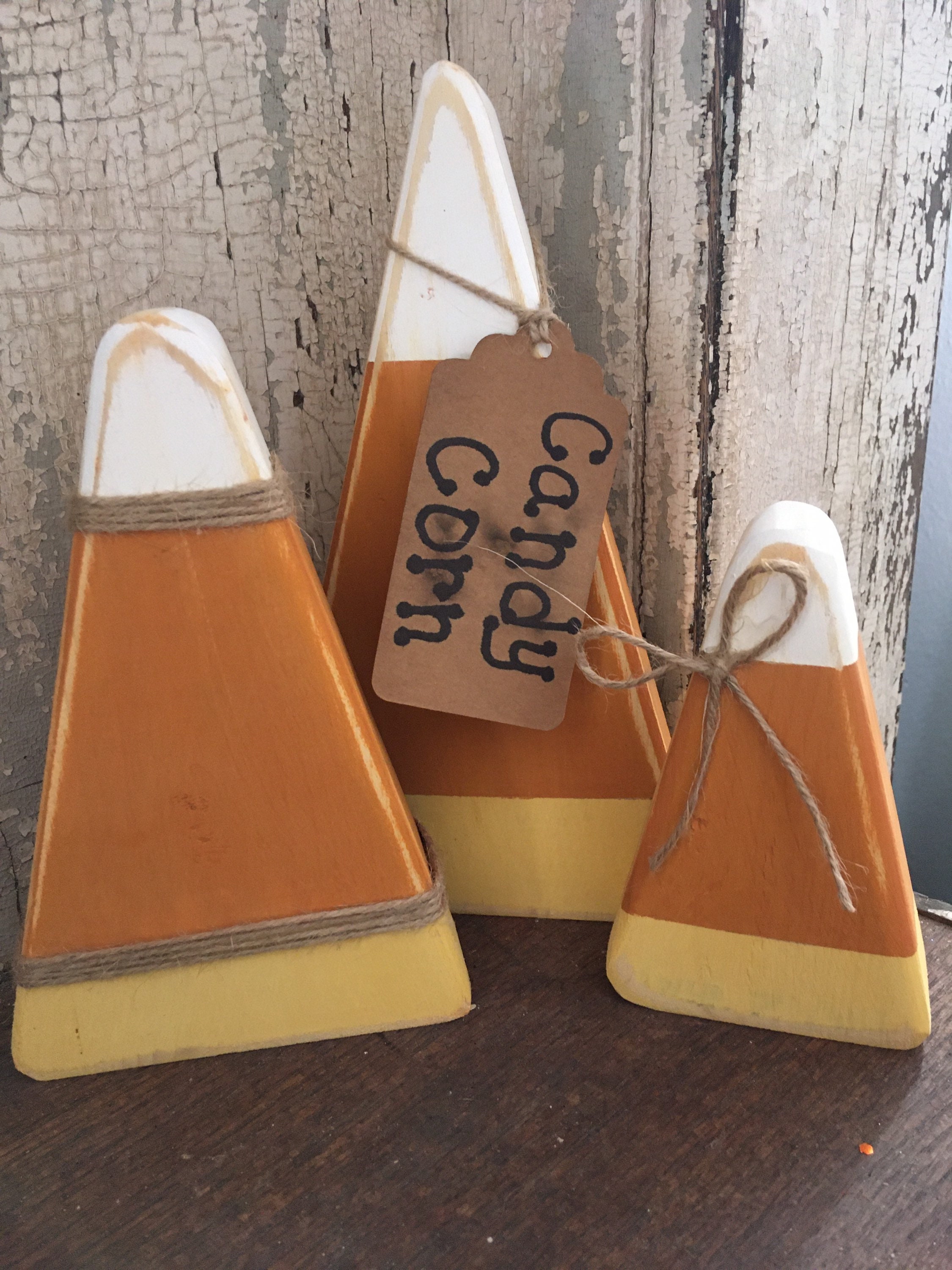 BESTSELLER Candy Corn Wooden Halloween Thanksgiving Fall - Etsy