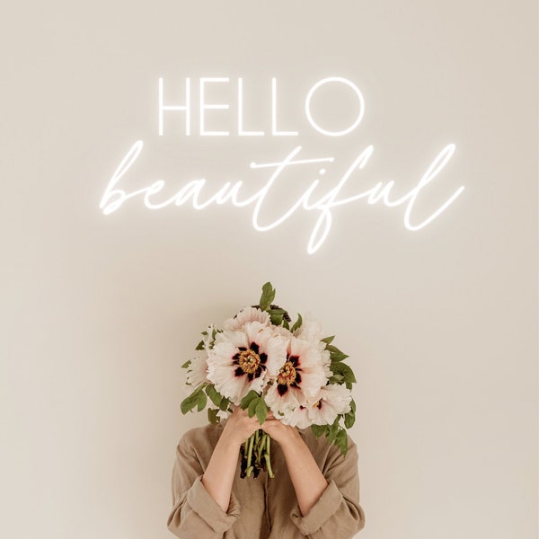 Hello Beautiful Sign - Etsy