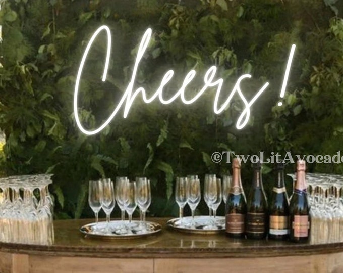 Cheers Wedding Neon Sign, Bar Neon Sign, Boho Wedding Sign, Wedding ...