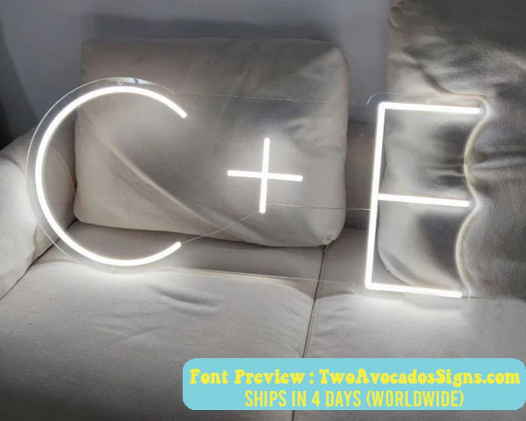 Initials Wedding Neon Sign, Custom Neon, Name Neon Sign, Wedding ...