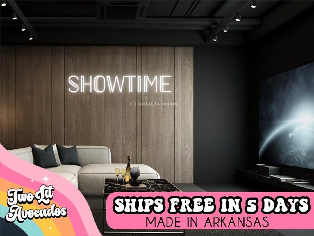 Showtime Neon Sign, Custom Neon, Modern Boho Home Decor, Room Sign, TV ...