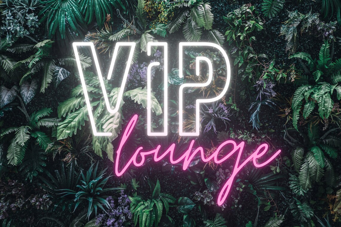VIP Lounge Neon Sign Club Neon Sign Bar Neon Sign Custom - Etsy