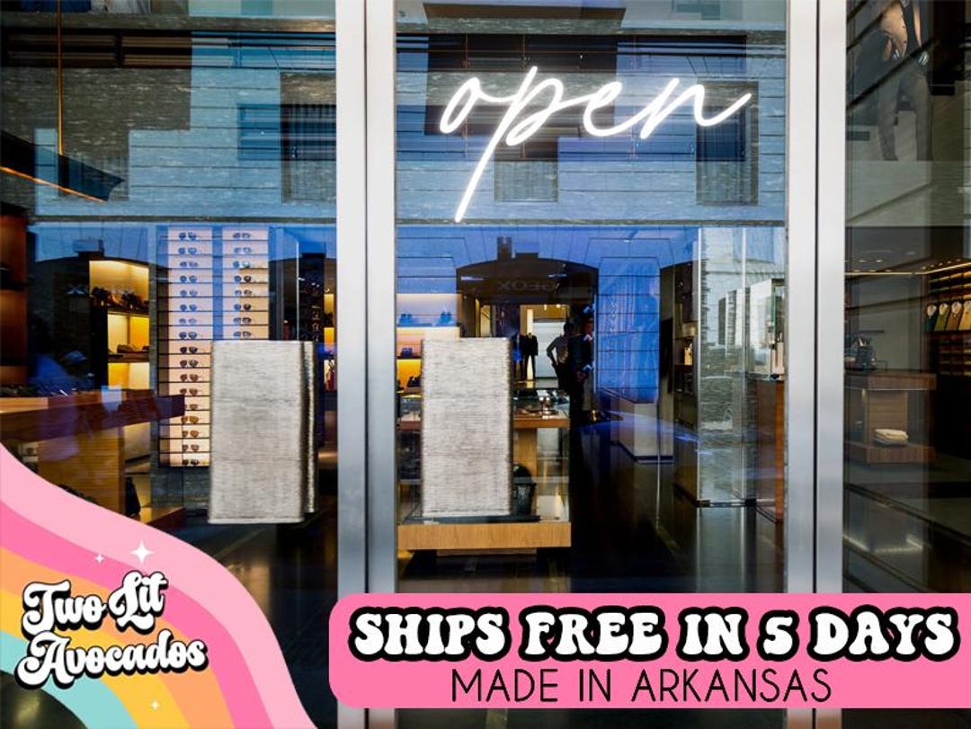 Open Neon Sign, Store Neon Sign, Boutique Neon Sign, Neon Sign ...