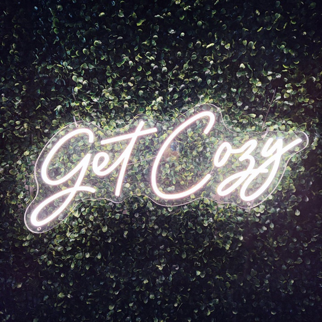 Get Cozy Neon Sign, Custom Neon Sign, Logo Neon Sign, Boutique Neon ...