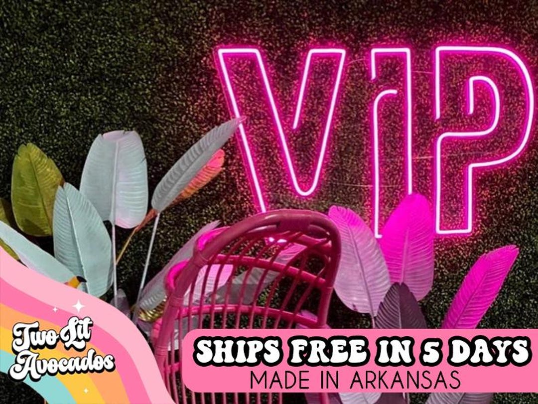 VIP Neon Sign, Club Neon Sign, Bar Neon Sign, Customized Neon Sign ...