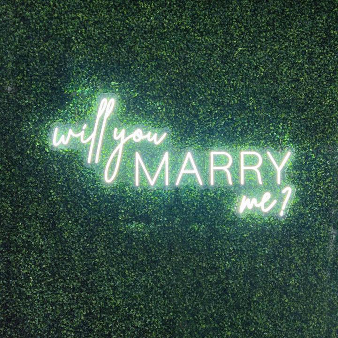 Will You Marry Me Neon Sign, Proposal Neon Sign, Engagement Neon Sign ...
