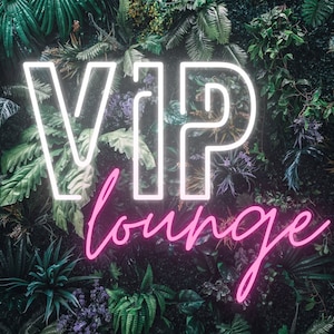 VIP Lounge Neon Sign, Club Neon Sign, Bar Neon Sign, Customizable Neon ...