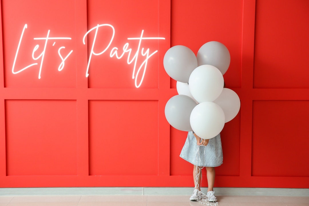 Let's Party Neon Sign, Bar Neon Sign, Neon Wedding Sign, Birthday Sign ...