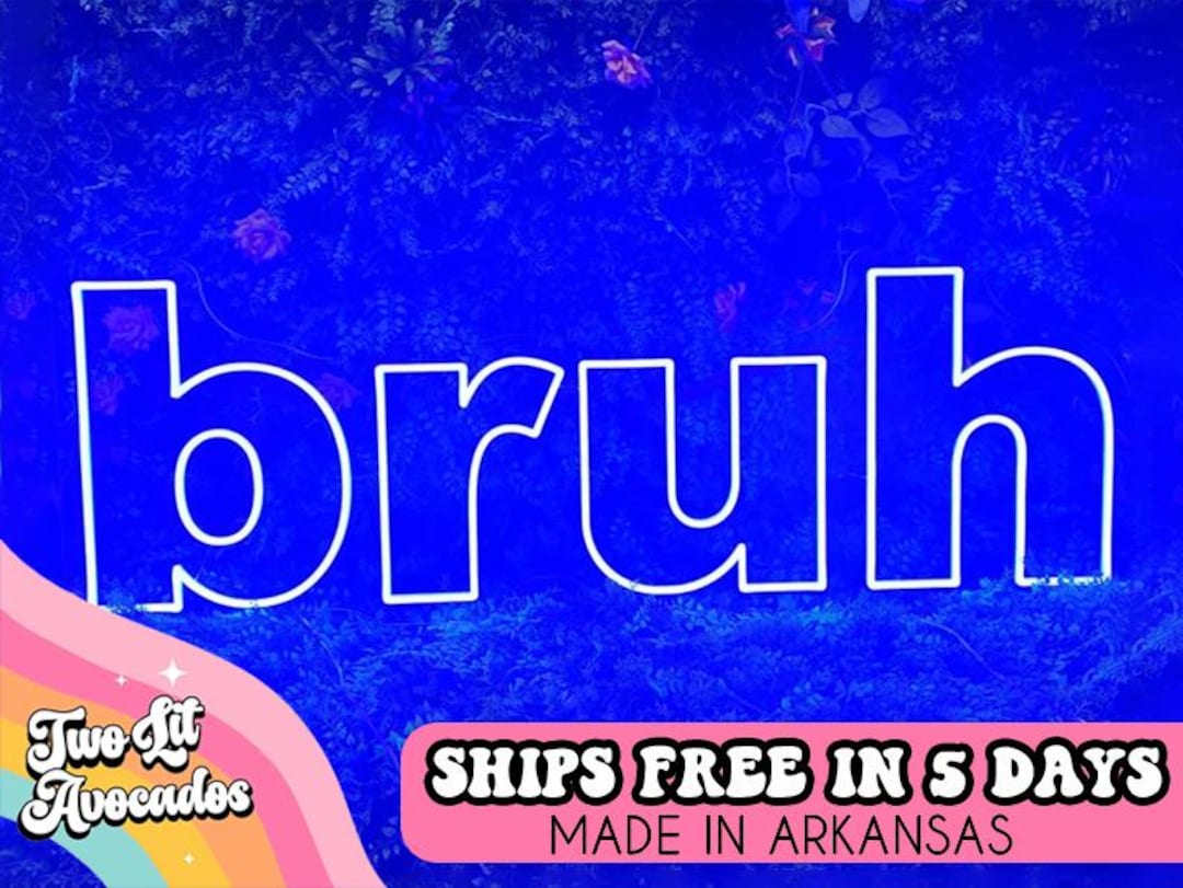 Bruh Neon Sign, Bathroom Neon Sign, Girly Neon Sign, Girly Bathroom ...