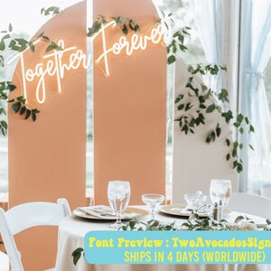 Together Forever Wedding Neon Sign, Boho Wedding Neon Sign, Wedding ...