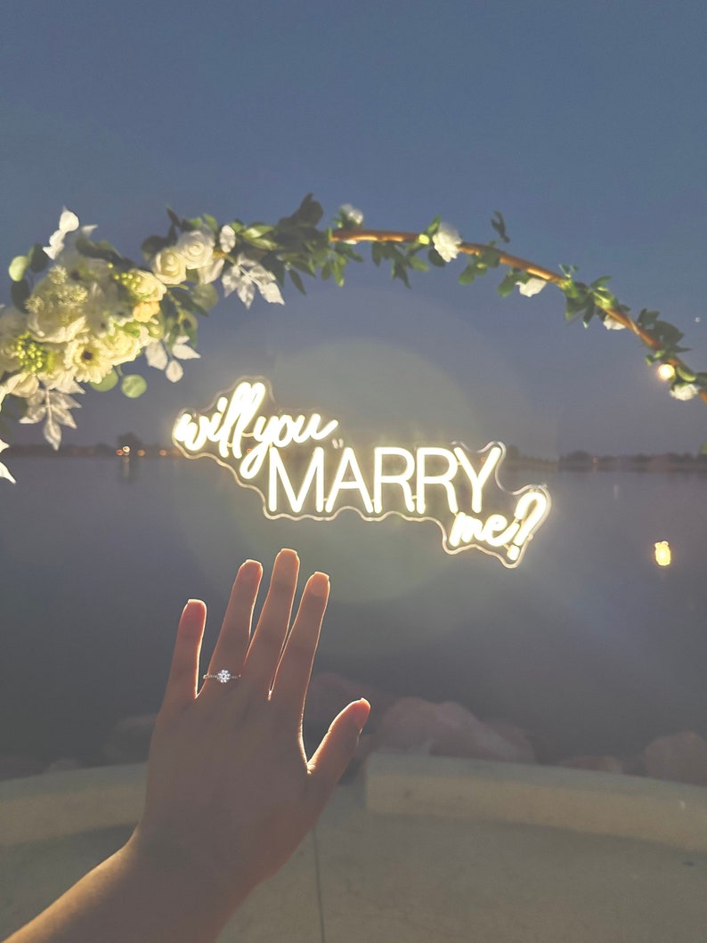 Will You Marry Me Neon Sign Proposal Neon Sign Engagement - Etsy