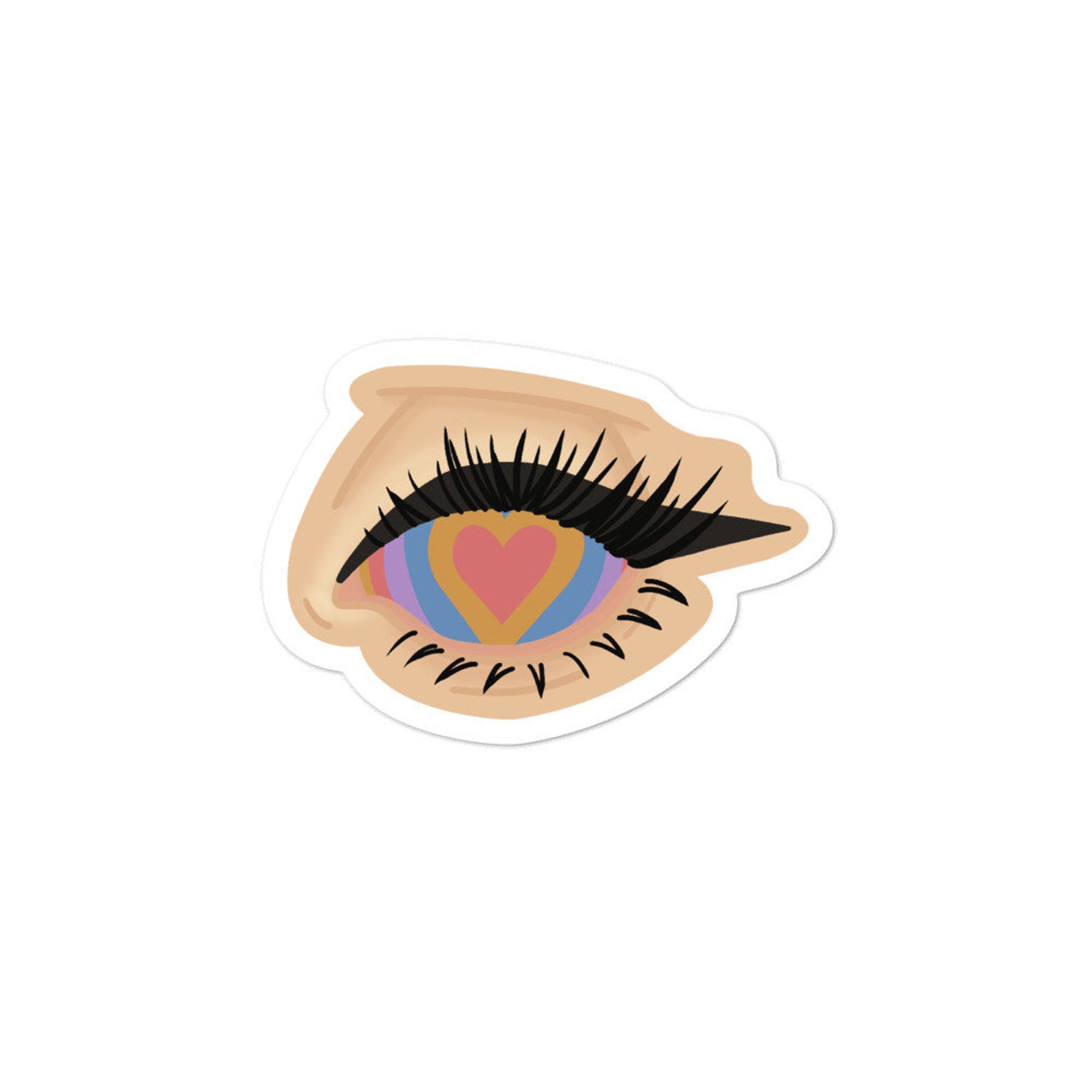 Heart Eye Sticker | Etsy