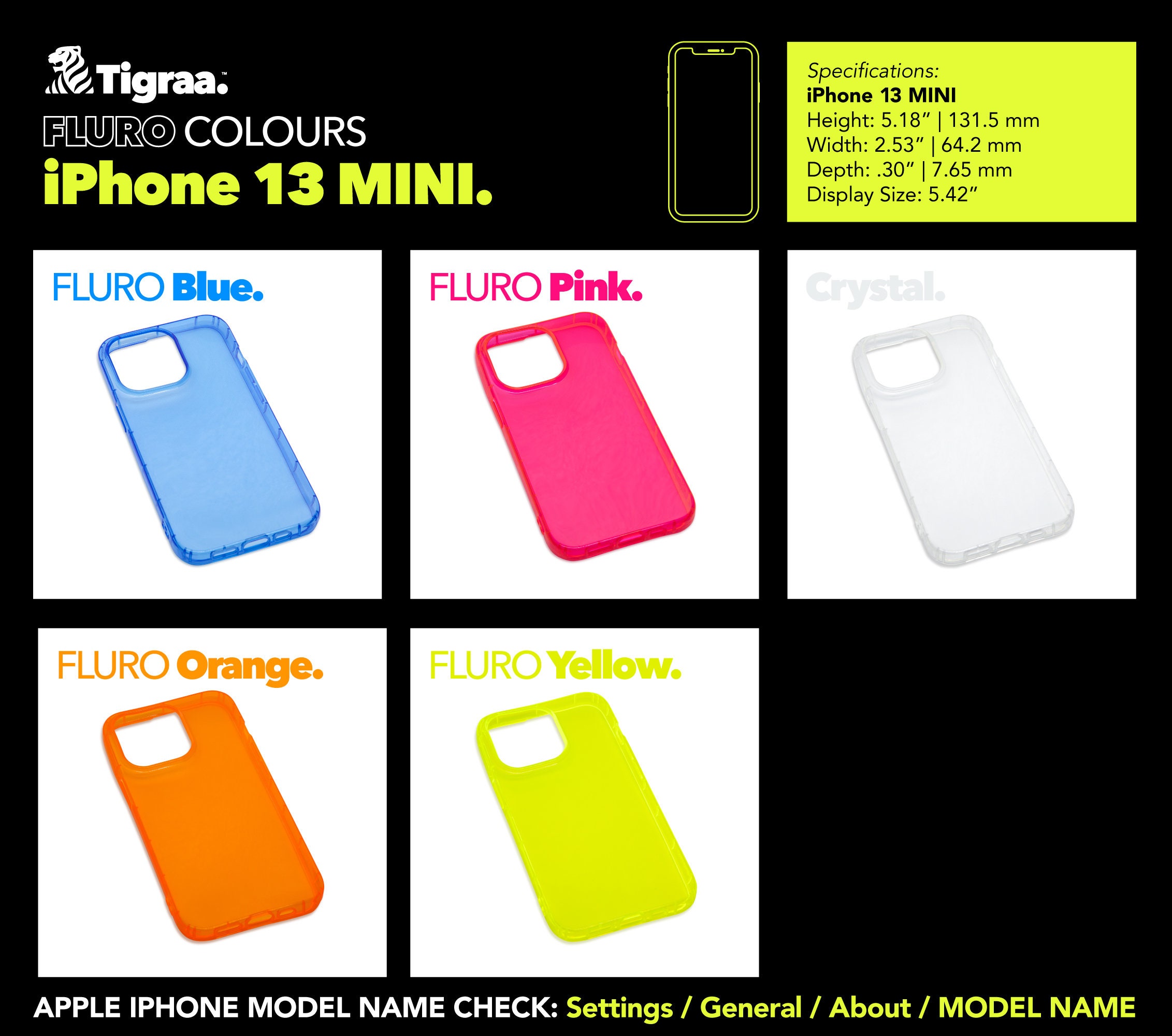 Iphone 13 MINI FLURO Case/cover Ultra Slim Soft and Durable - Etsy