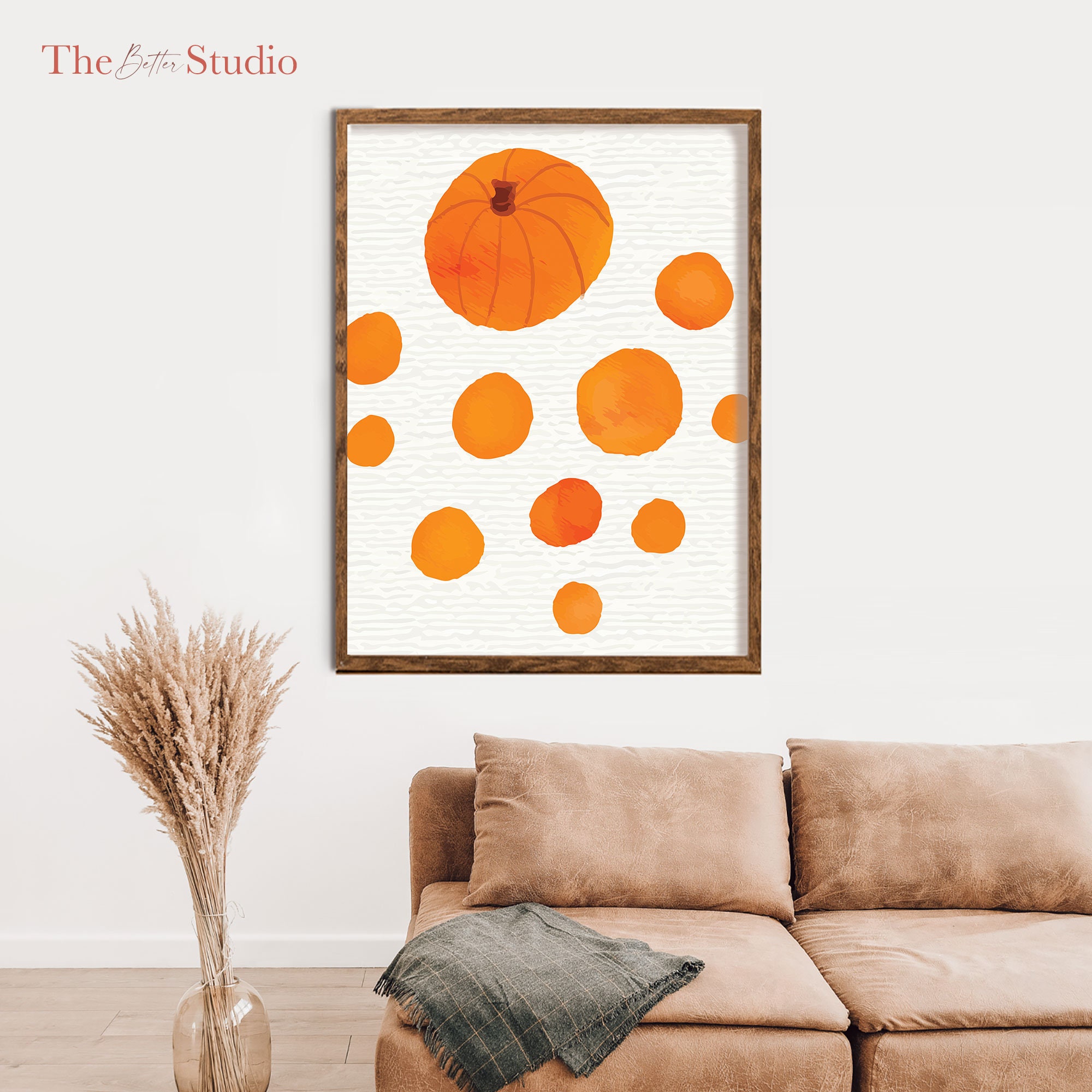 Pumpkins Poster, Watercolor Painting, Pumpkin Print, Fall Wall Art ...