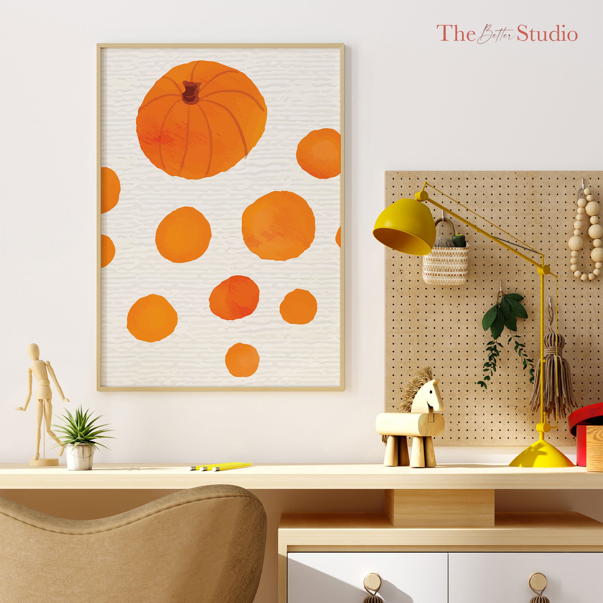 Pumpkins Poster, Watercolor Painting, Pumpkin Print, Fall Wall Art ...