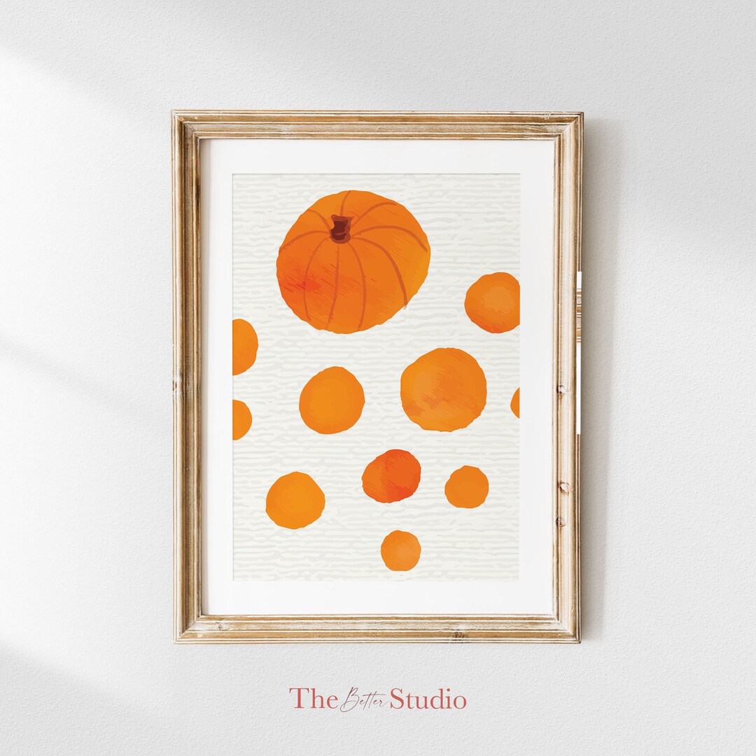 Pumpkins Poster, Watercolor Painting, Pumpkin Print, Fall Wall Art ...