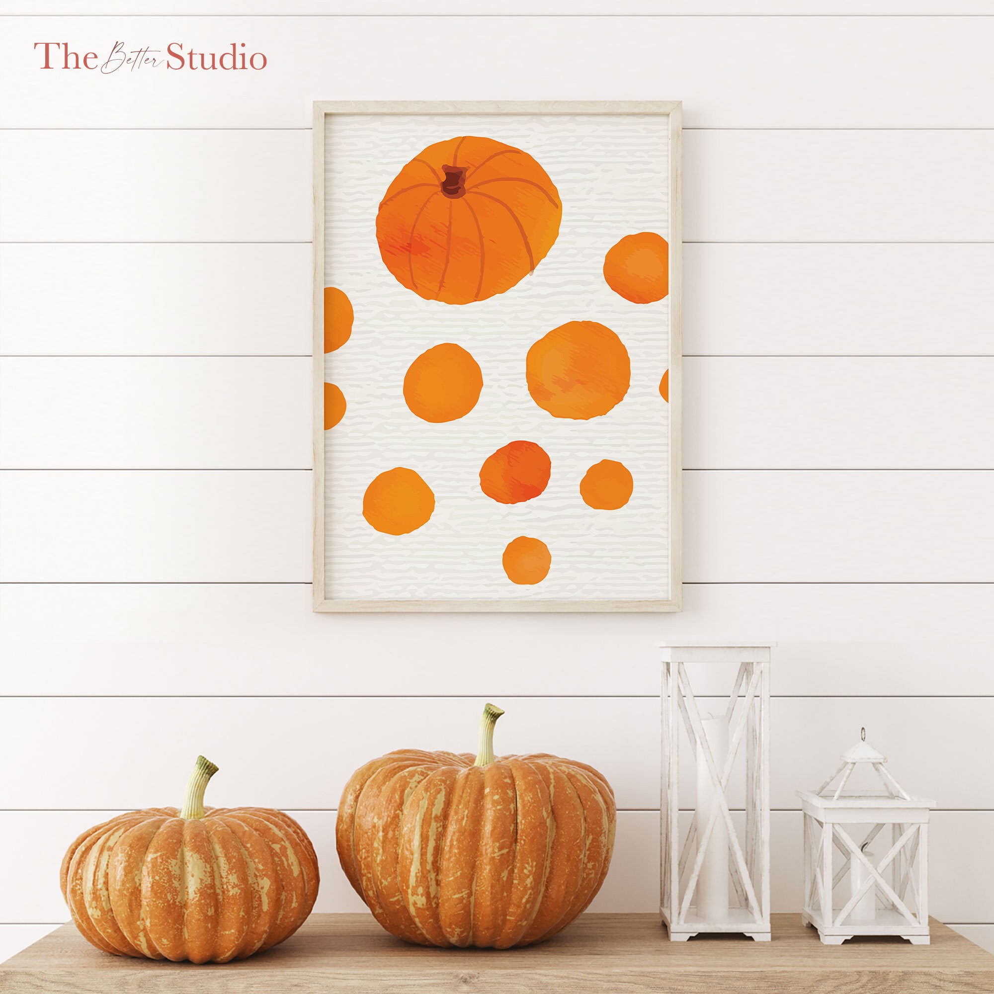 Pumpkins Poster, Watercolor Painting, Pumpkin Print, Fall Wall Art ...