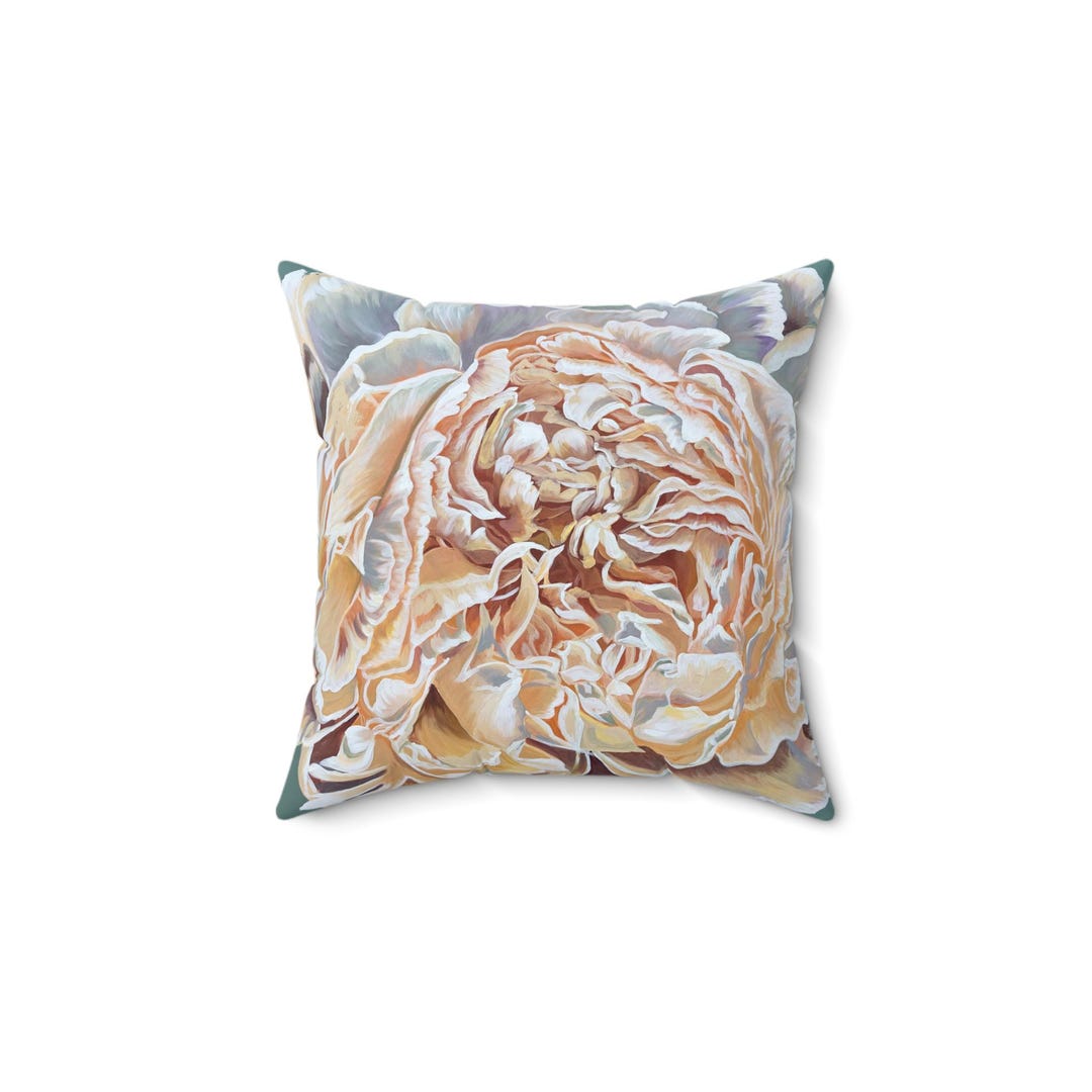 Laura Mrazik Art grounded Floral Polyester Square Pillow - Etsy