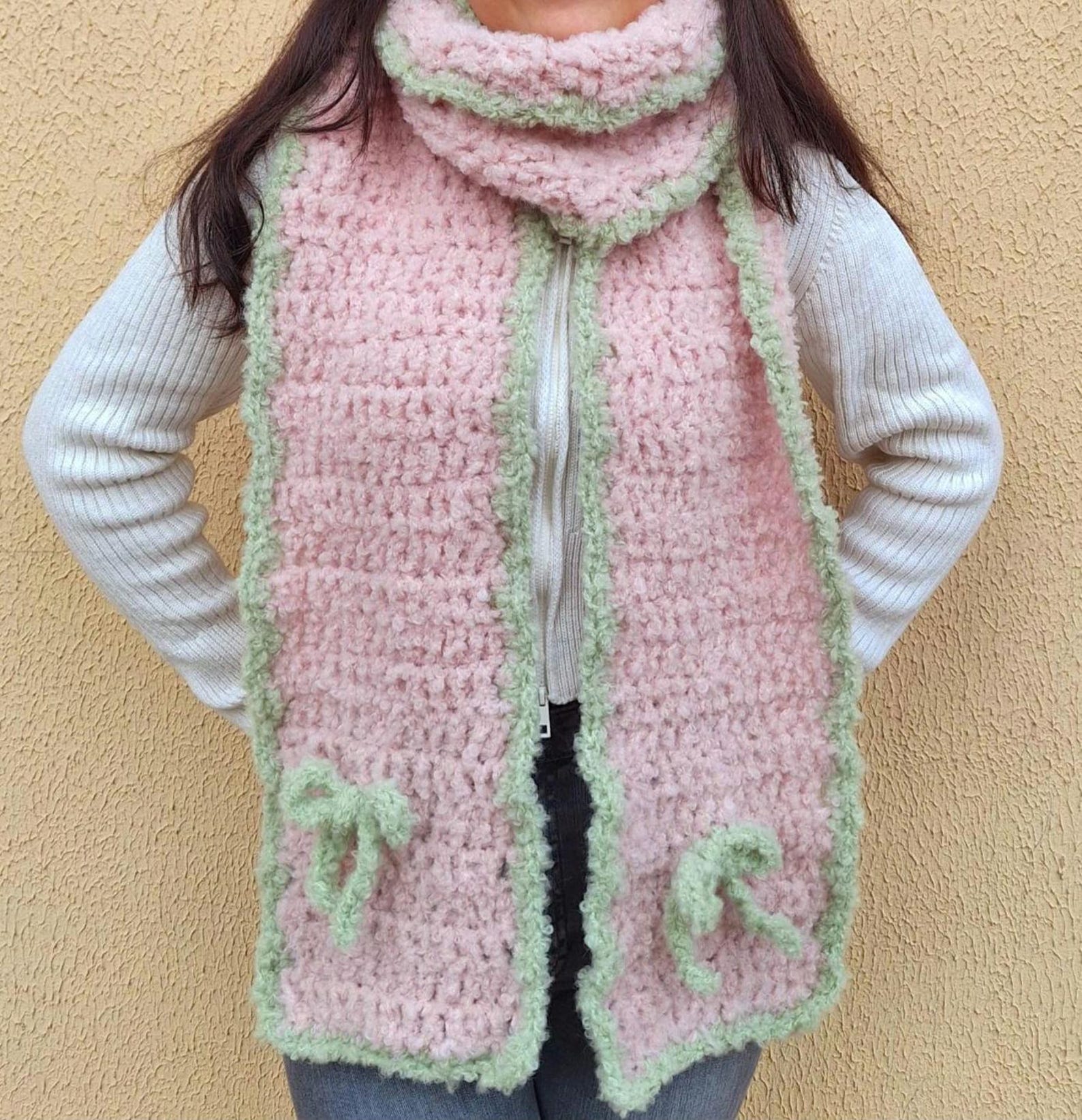 Sakura Scarf Crochet Pattern, Cottagecore Scarf, Beginner Friendly ...