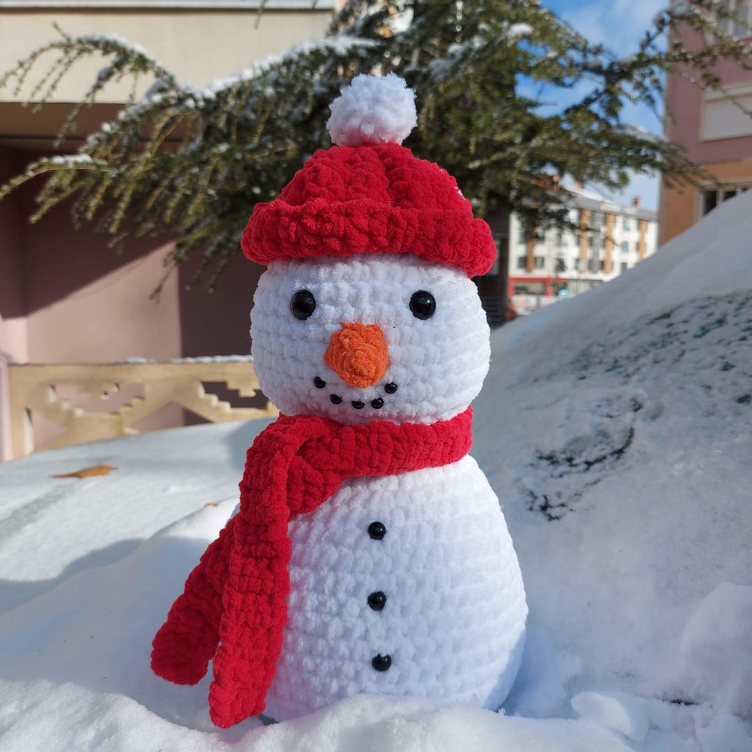 Crochet Snowman Plush Pattern: Beginner-friendly Holiday Decor (PDF ...