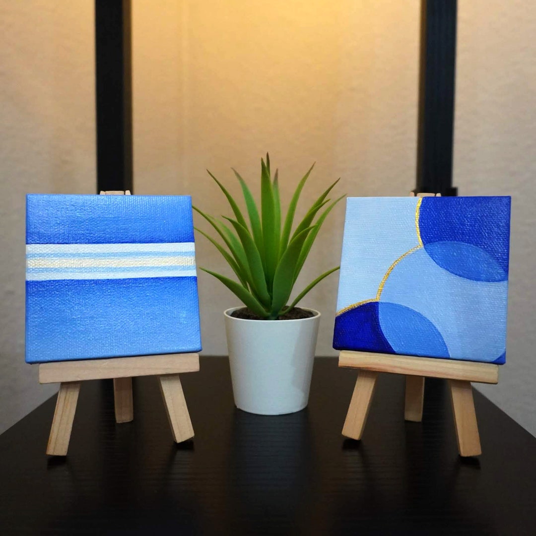 Miniature Canvas Painting Mini Canvas With Easel Small Canvas Art ...