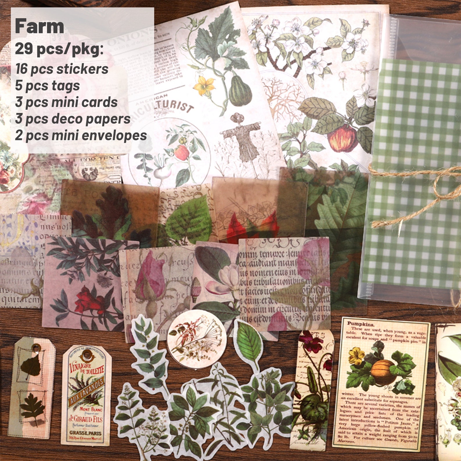 NEW Scrapbook Deco Sticker & Paper Set 29pcs/pack 8 - Etsy