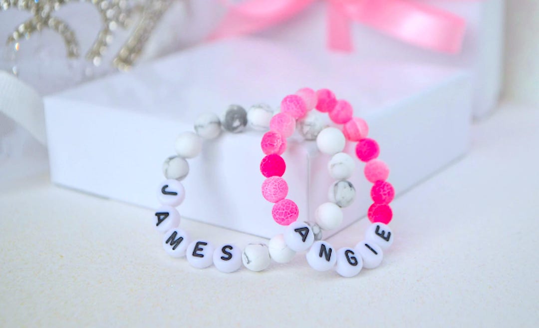 Twin Pink Girl or Boys Baby Bracelets, Personalized Twin Bracelet, Baby ...