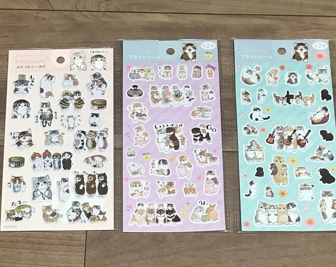 Mofusand 2023 Sticker Sheets - Puffy and Flat Stickers - Etsy