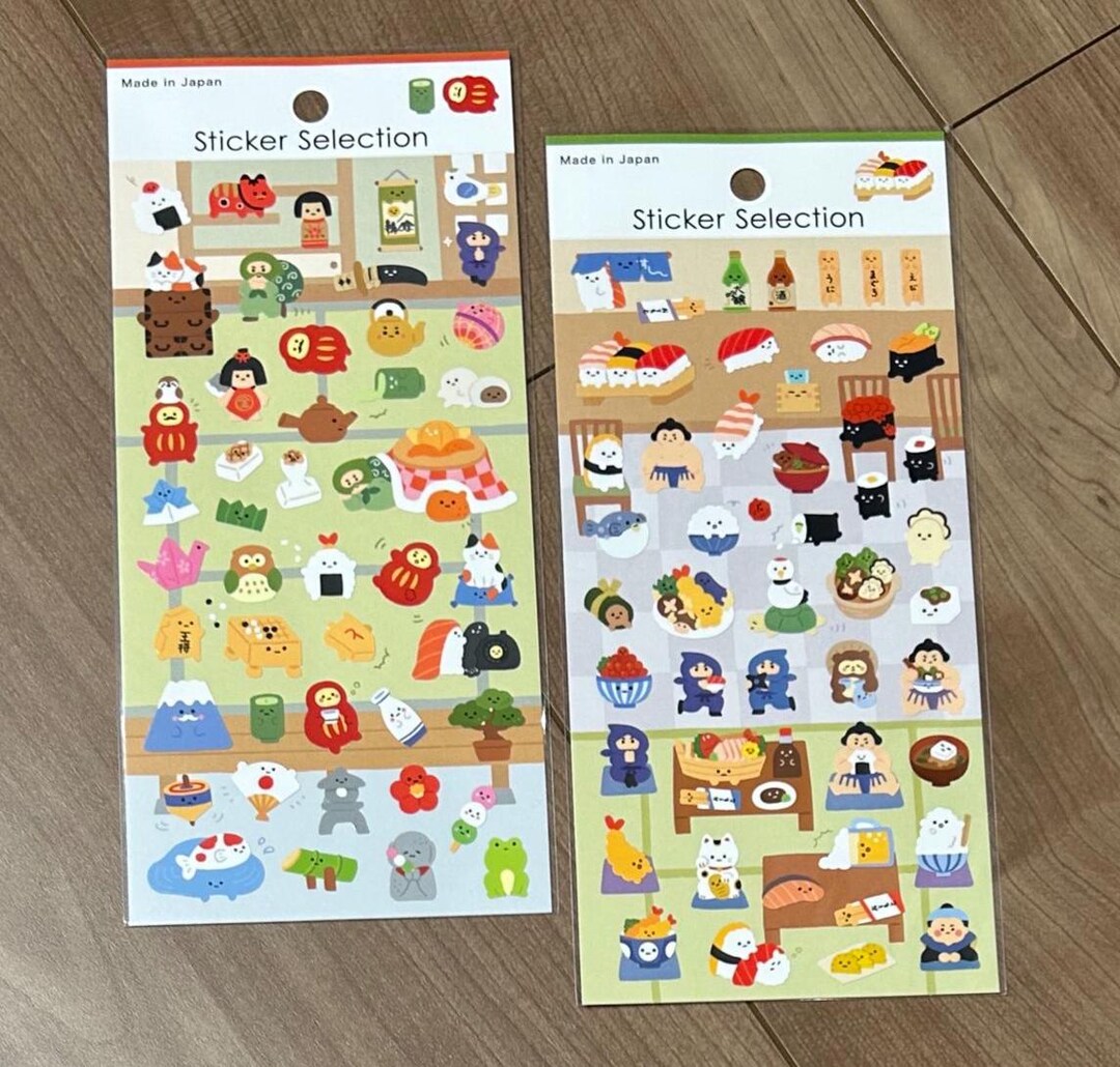 Cute Japanese Culture Sticker Sheets - Made in Japan - Etsy