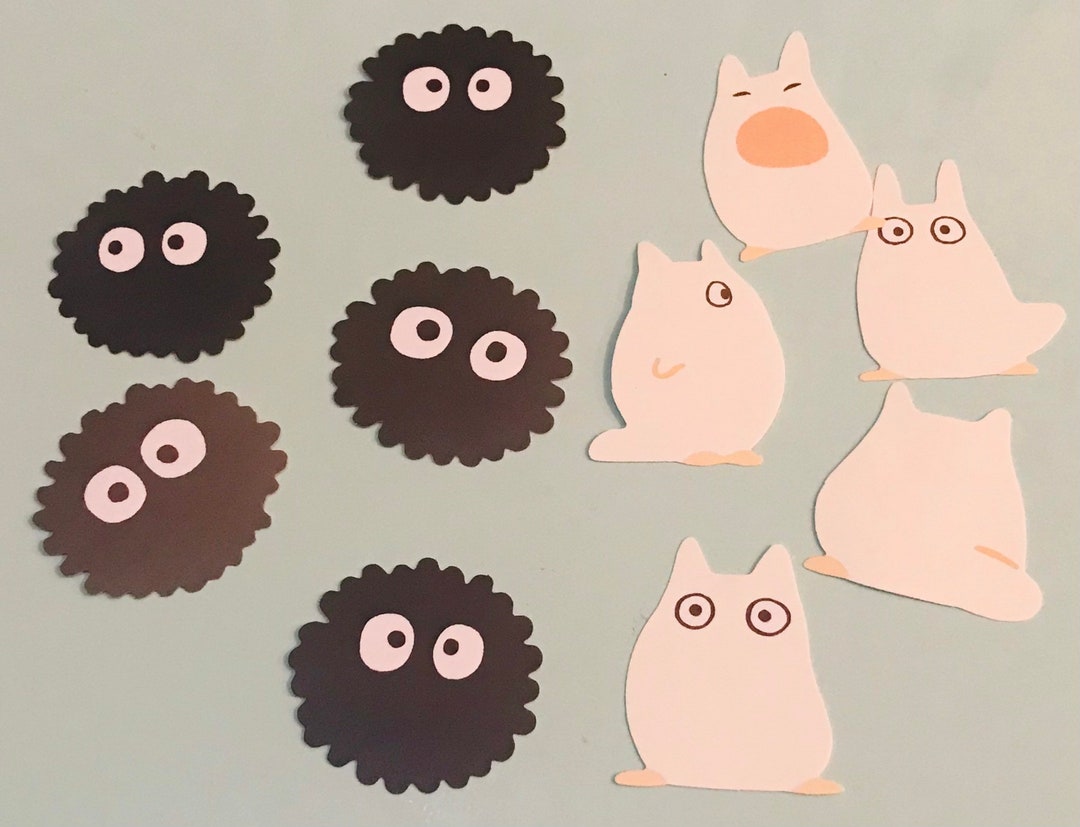 Studio Ghibli Totoro Message Sticker Set Mini Totoros and - Etsy