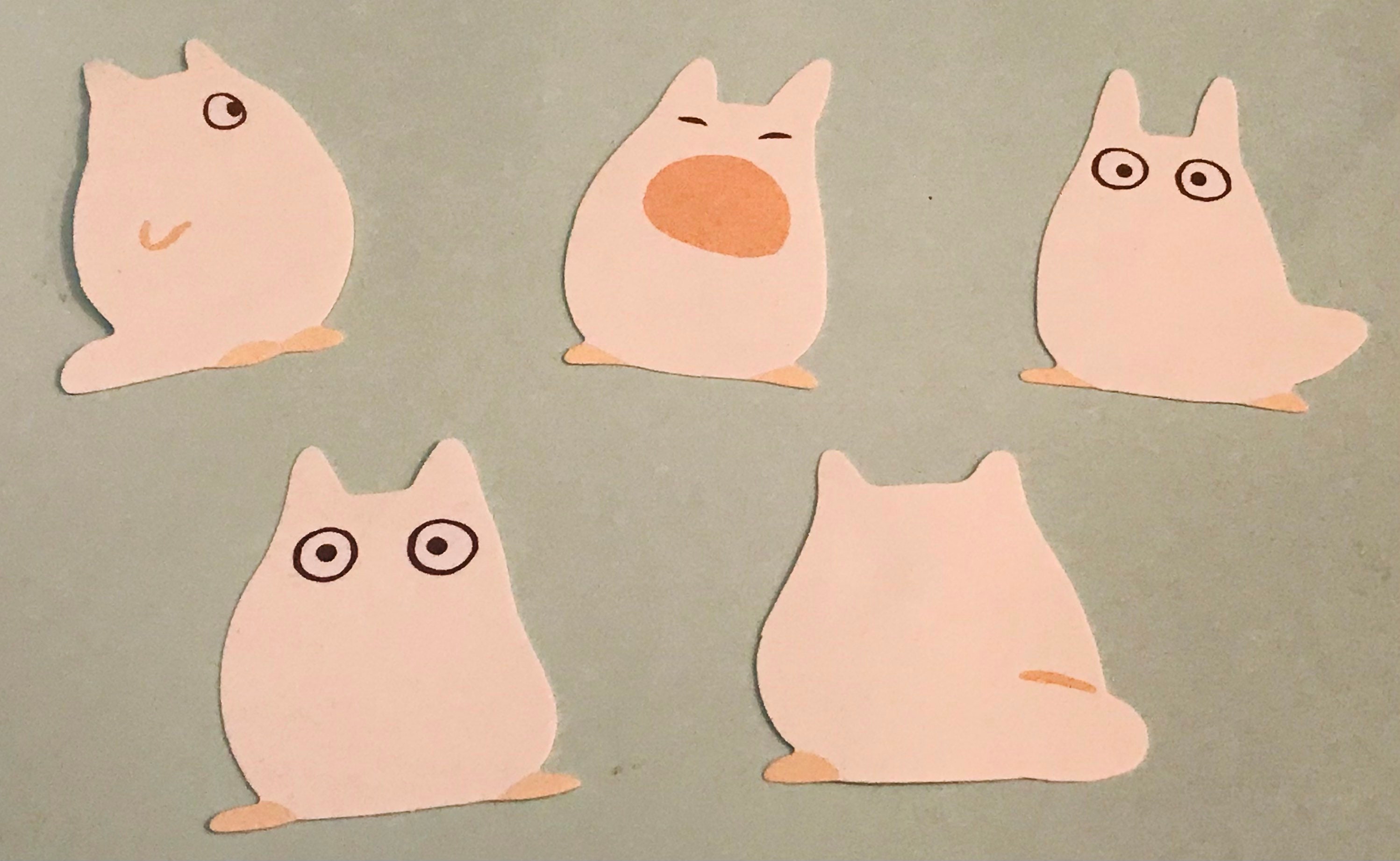 Studio Ghibli Totoro Message Sticker Set Mini Totoros and - Etsy