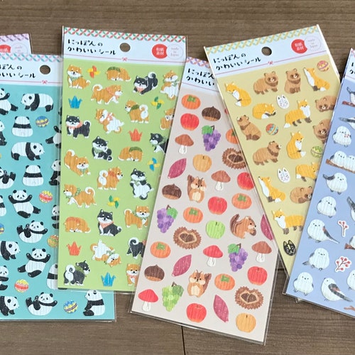 Japanese Textured Japanese Sticker Sheets Made in Japan - Etsy