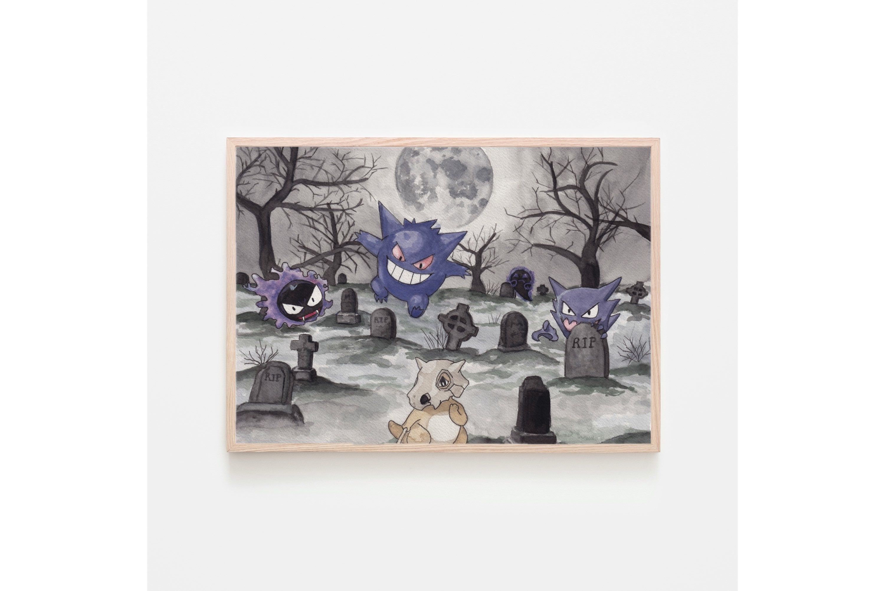 Pokémon Halloween Graveyard Print - Etsy