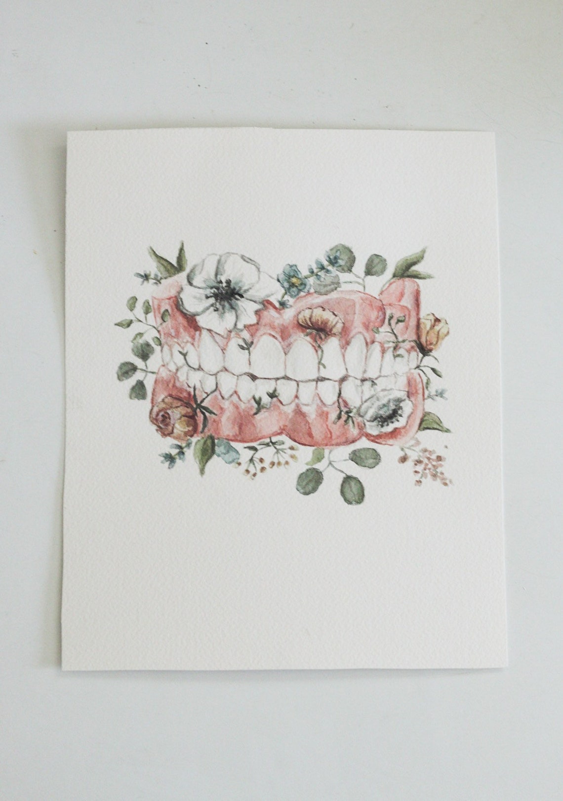 Floral Teeth Painting - Etsy