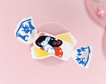 White Rabbit Candy Sticker - Etsy