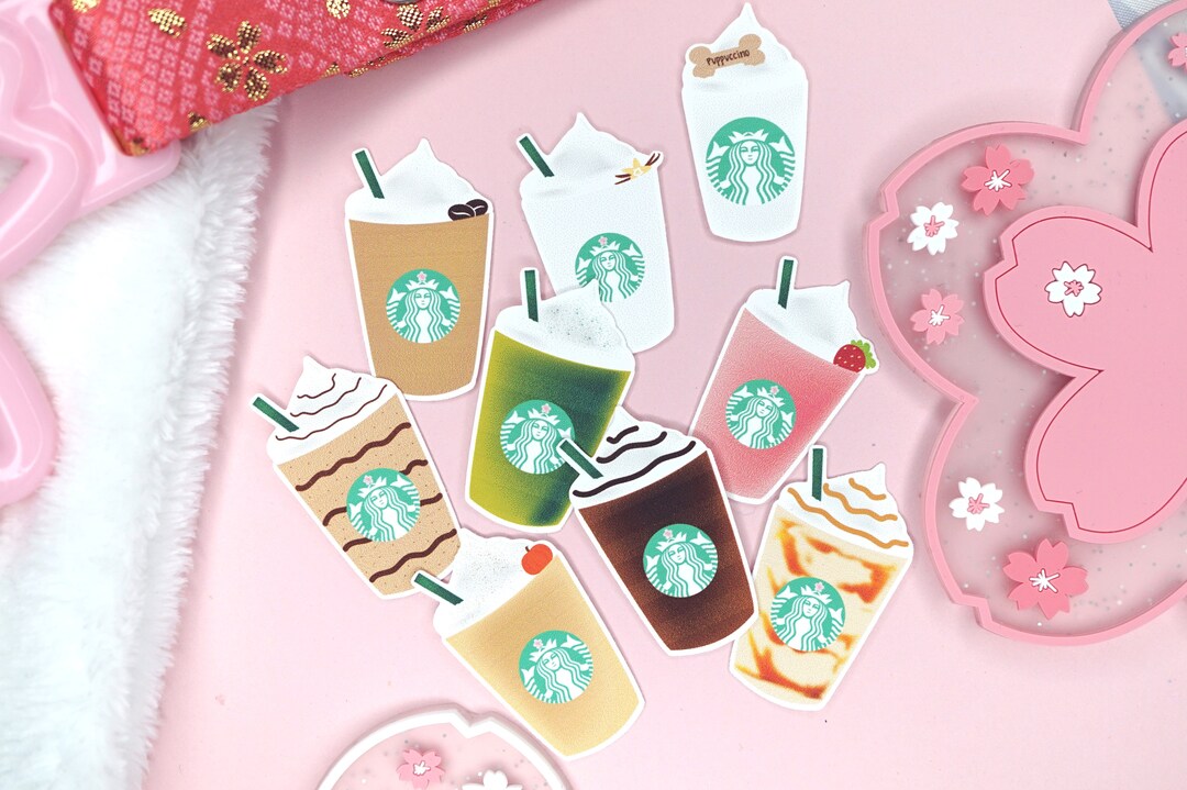 Frappuccino Blended Drink Stickers / Paper Vinyl Sticker / - Etsy