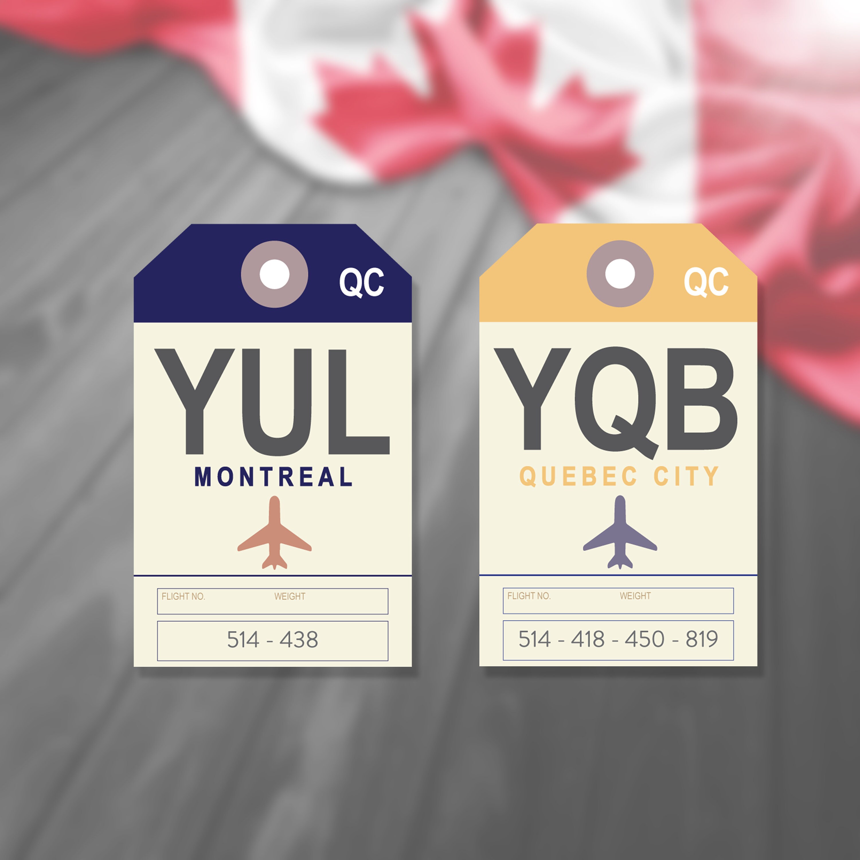 Canada/Canadian Airplane Airline Ticket Tag Stickers / Paper | Etsy