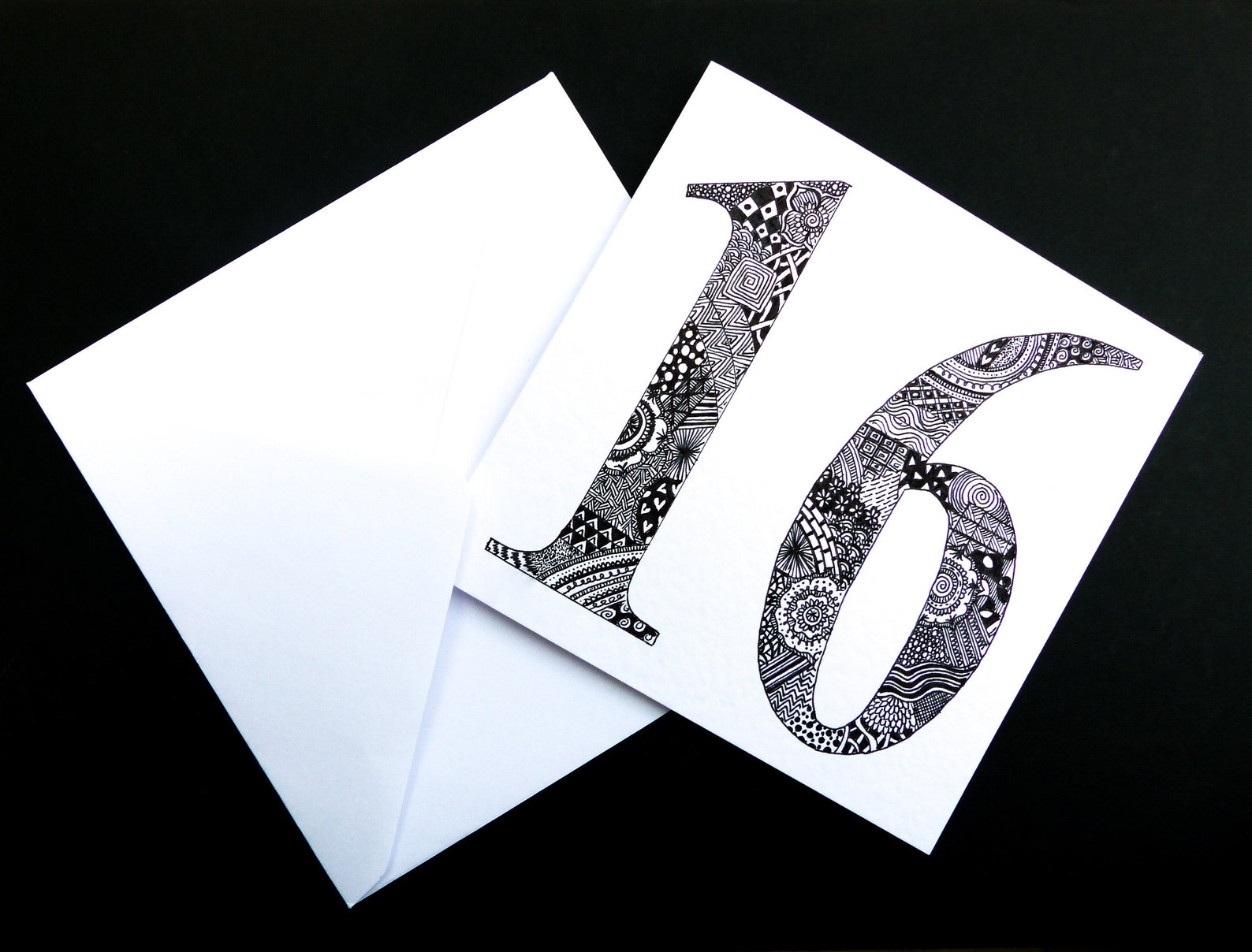 Handmade Original 16th Birthday Card - Etsy UK