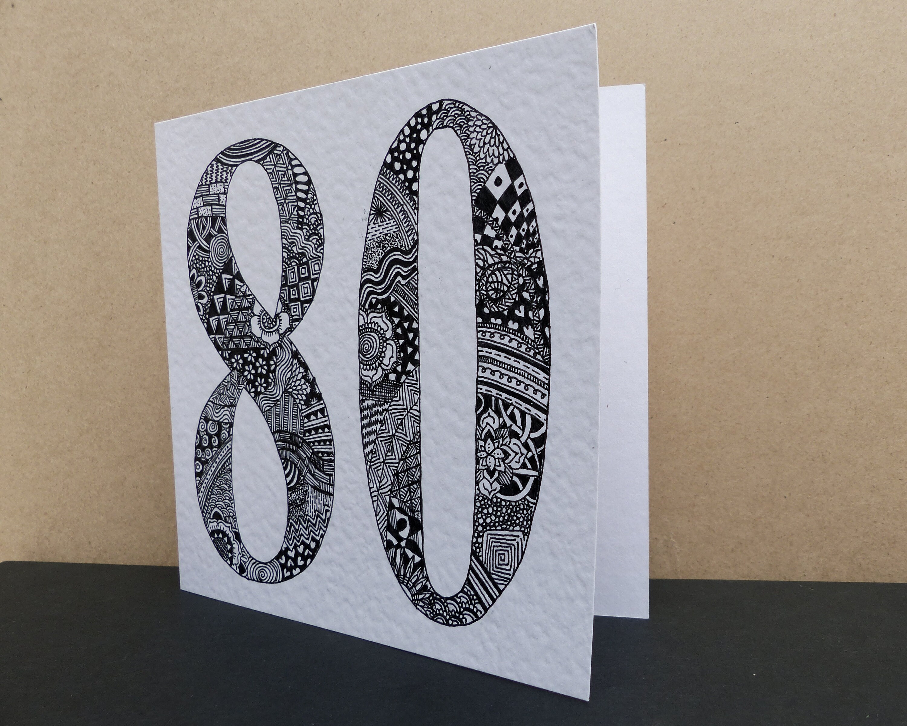 Handmade Original 80th Birthday Card - Etsy