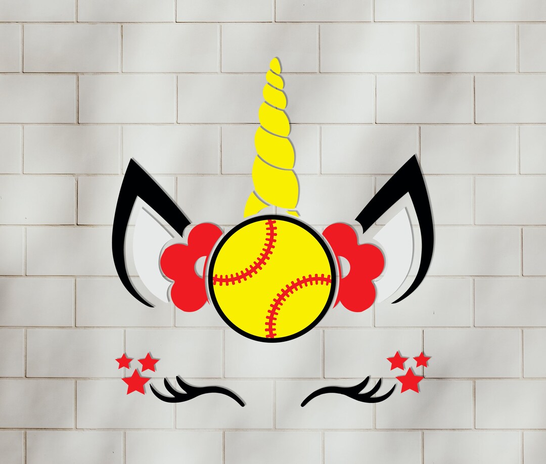 Unicorn Baseball Svg,unicorn Svg, Unicorn Yellow Svg, Baseball Unicorn ...