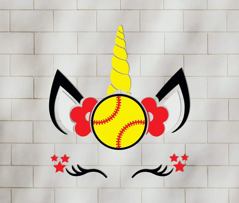 Unicorn Baseball Svgunicorn Svg Unicorn Yellow Svg Baseball - Etsy