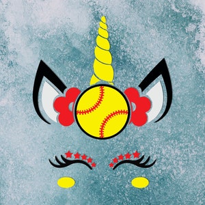 Unicorn Baseball Svg,unicorn Svg, Unicorn Yellow Svg, Magical Unicorn ...
