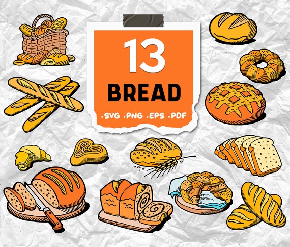 Bread Svgbread SVG Bundlebread Svgbread Silhouette - Etsy