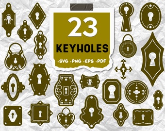 Paper, Party & Kids Paper Keyhole Svg Lock Svg Keyhole Dxf Keyhole ...