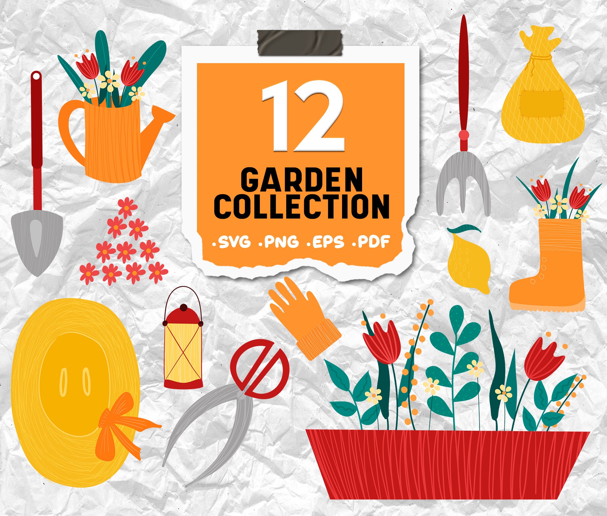 Garden Collection Svg,garden Tools Svg,love to Garden, Garden Svg ...