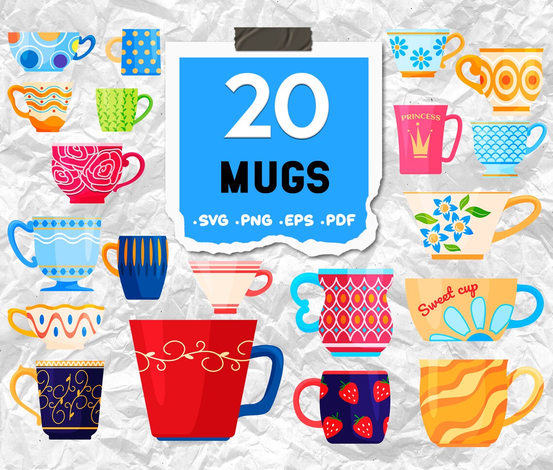 Mugs Svg,mugs Svg, Coffee Mug Svg, Cup Svg, Coffee Cup Svg, Tea Cup Svg ...